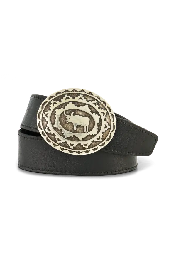 Lela Rose Vintage Navajo Sterling Silver Buckle - Red