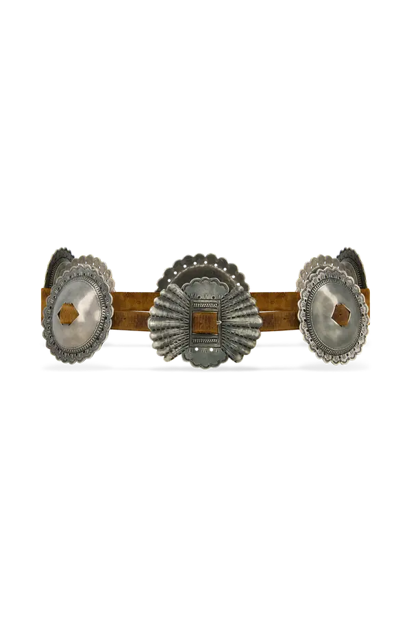 Lela Rose Vintage Navajo First Phase Sterling Concho Buckle