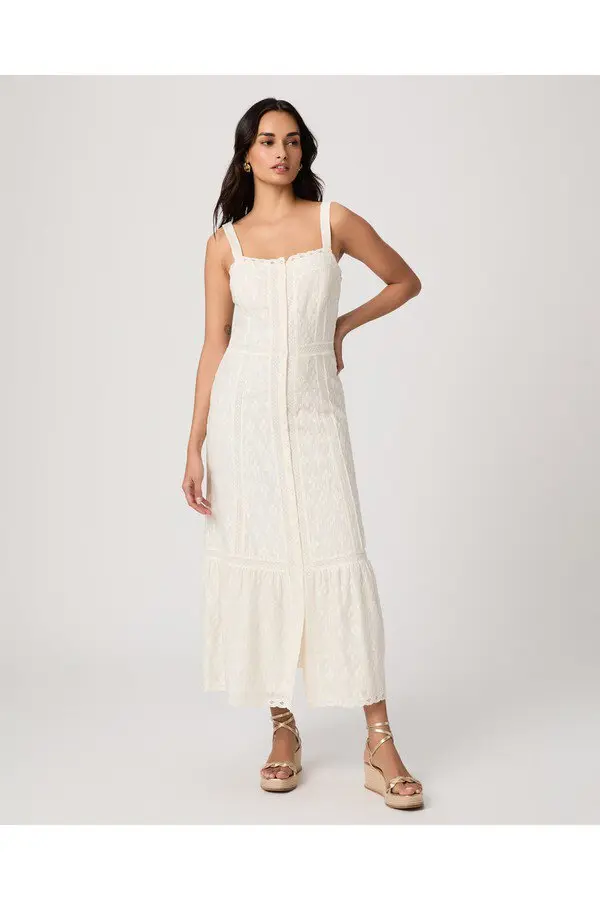 Paige Kelli Midi Dress - White