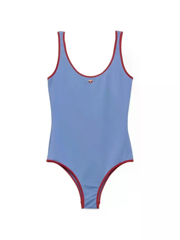 Prada Jersey One-piece Swimsuit - Blue