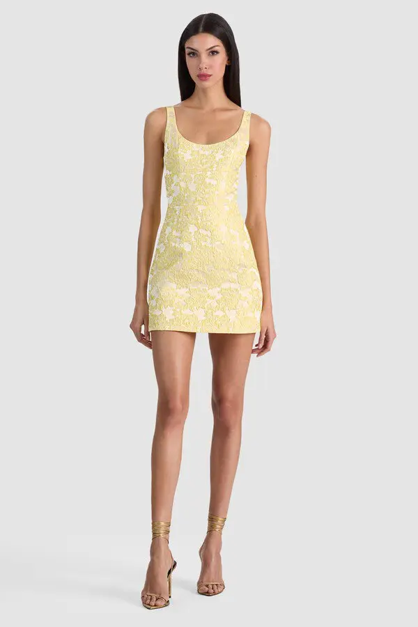 Alice + Olivia Charlotte Mini Dress - Yellow