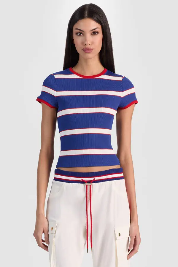 Alice + Olivia Onie Baby Ringer Tee - Stripe