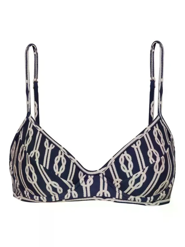LENNY NIEMEYER Patterned Bikini Top - Blue