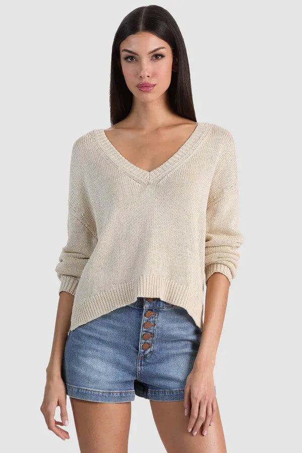 Alice + Olivia Williams Lightweight Pullover - Neutral