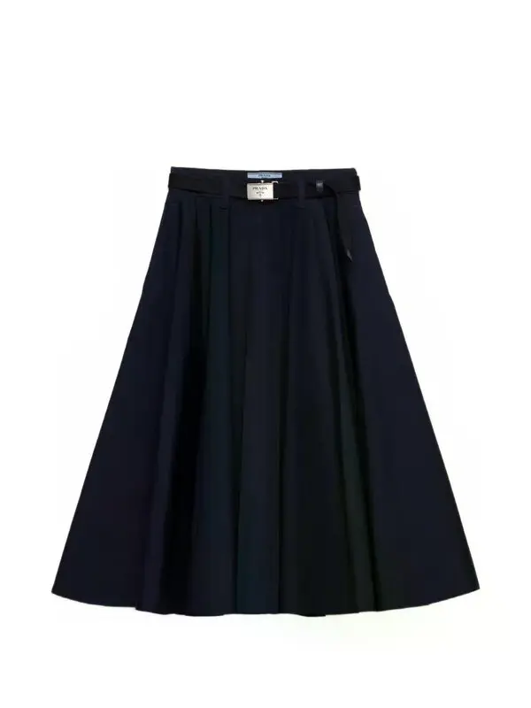 Prada Poplin Midi-skirt - Blue