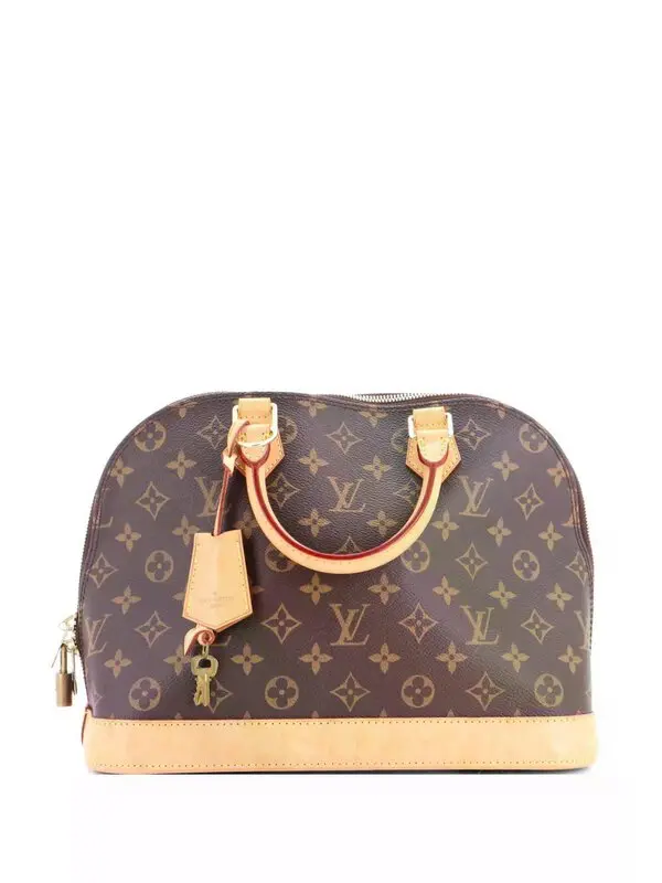 LOUIS VUITTON Alma Handbag Monogram Canvas Pm Satchel - Brown