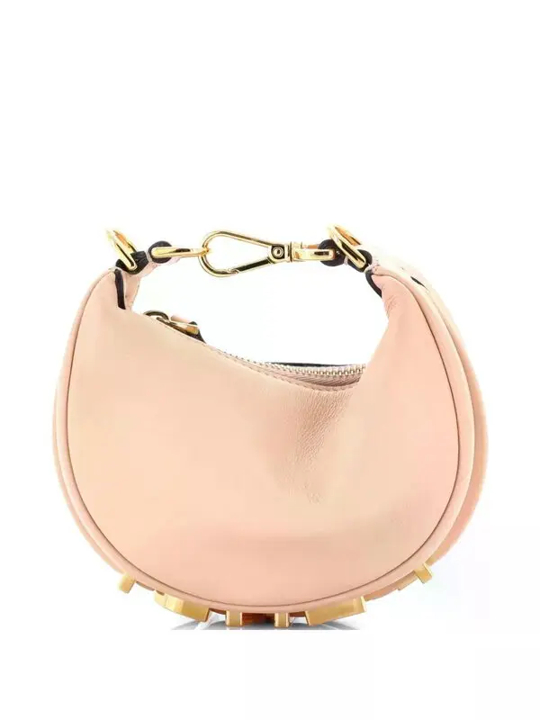 Fendi Graphy Bag Leather Nano Hobo Bag - Pink