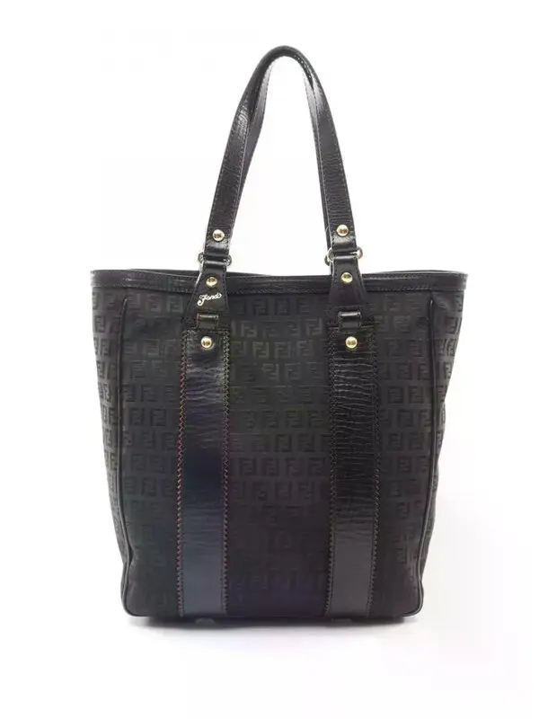 Fendi 2000-2010 Zucchino Tote Bag - Black