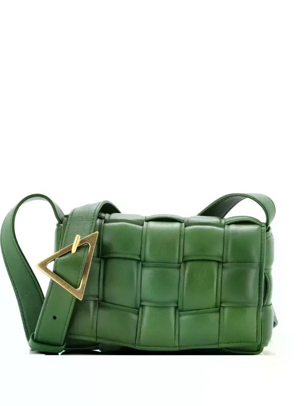 Bottega Veneta Cassette Padded Maxi Intrecciato Small Crossbody Bag - Green