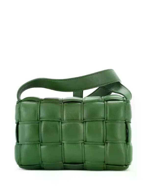 Bottega Veneta Cassette Padded Maxi Intrecciato Small Crossbody Bag - Green