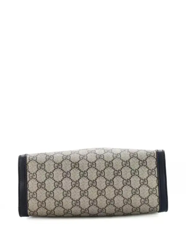 Gucci Padlock Chain Tote Gg Coated Canvas Small - Black