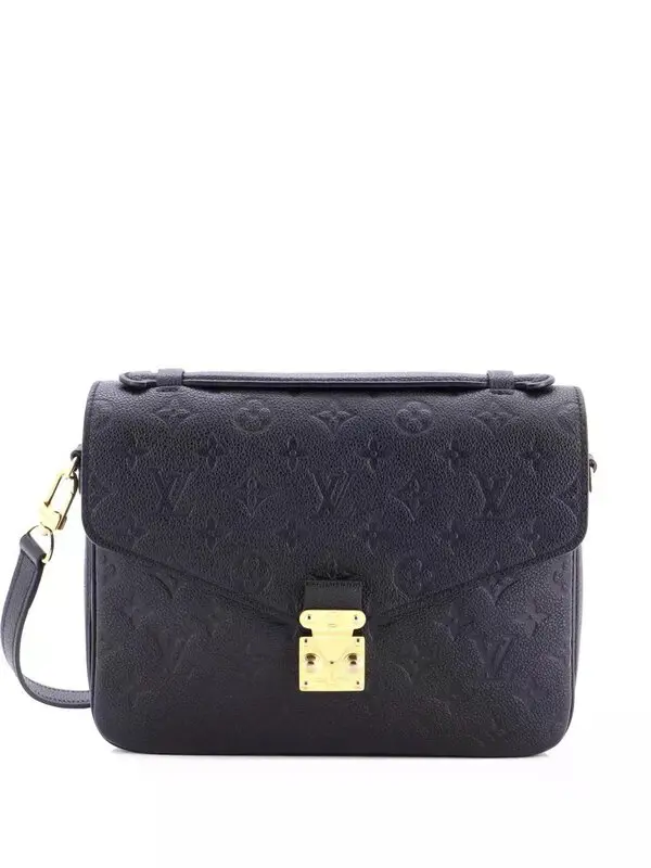 LOUIS VUITTON Pochette Metis Monogram Empreinte Leather Crossbody Bag - Black