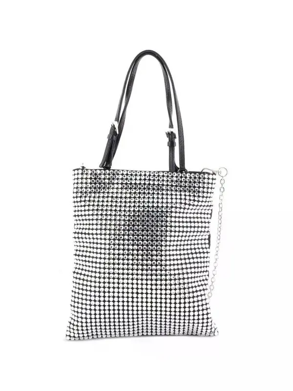 Prada Chain Flat Crystal Embellished Mini Tote Bag