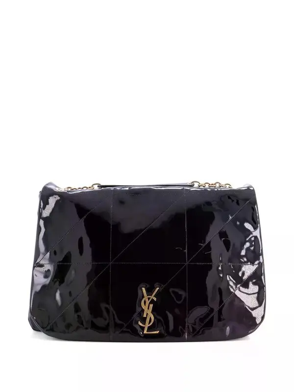 Saint Laurent Jamie 4.3 Quilted Patent Large Shoulder Bag - Black