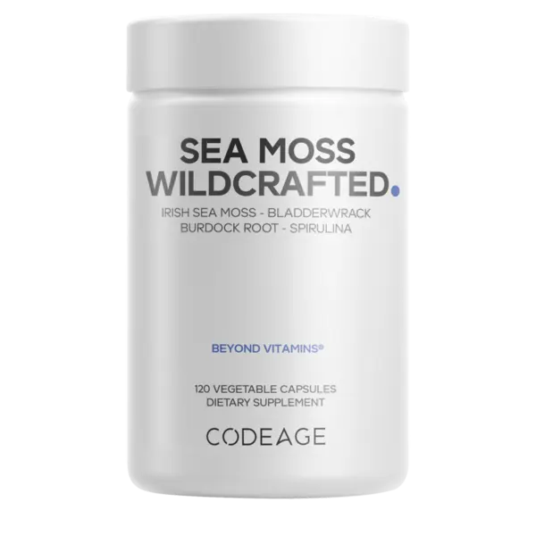 CODEAGE Raw Wildcrafted Irish Sea Moss With Burdock & Spirulina - One-color