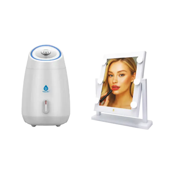 PURSONIC 14" Led Vanity Mirror & Facial Steamer Duo - One-color