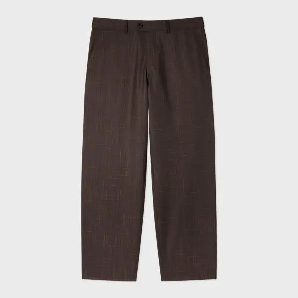 Paul Smith Relaxed-fit Wool Check Trousers - Purple