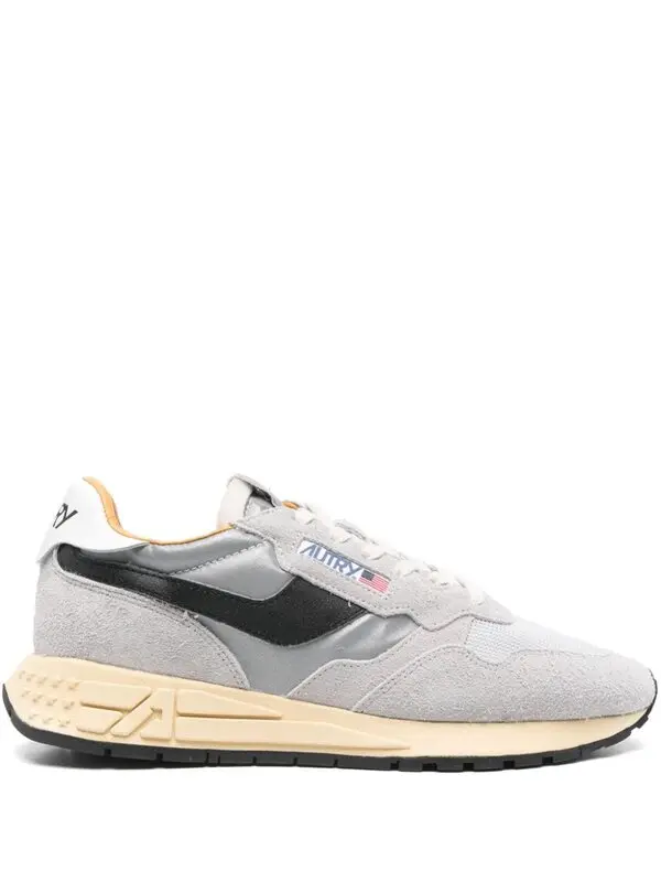 AUTRY Reelwind Low Leather Sneakers - Silver