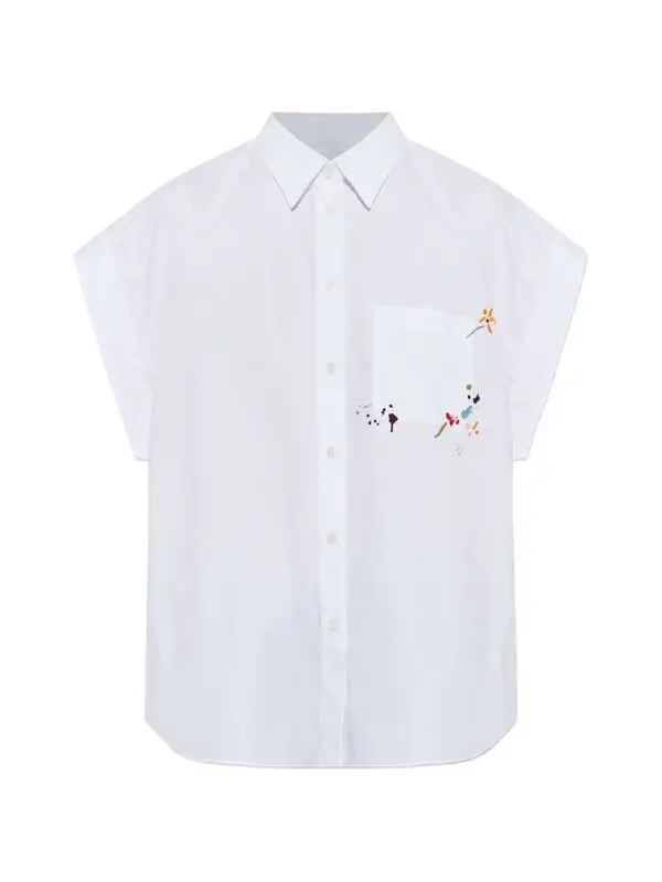 Paul Smith Embroidered Cotton Shirt - White