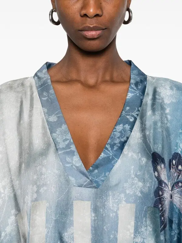 PIERRE-LOUIS MASCIA Printed Silk Kaftan