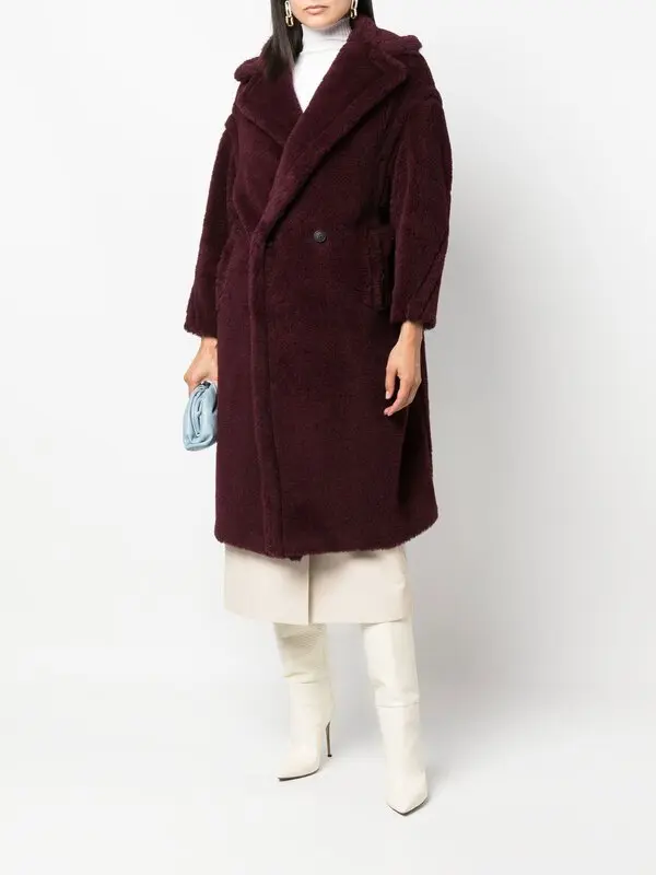 Max Mara Tedgirl Wool Coat - Red