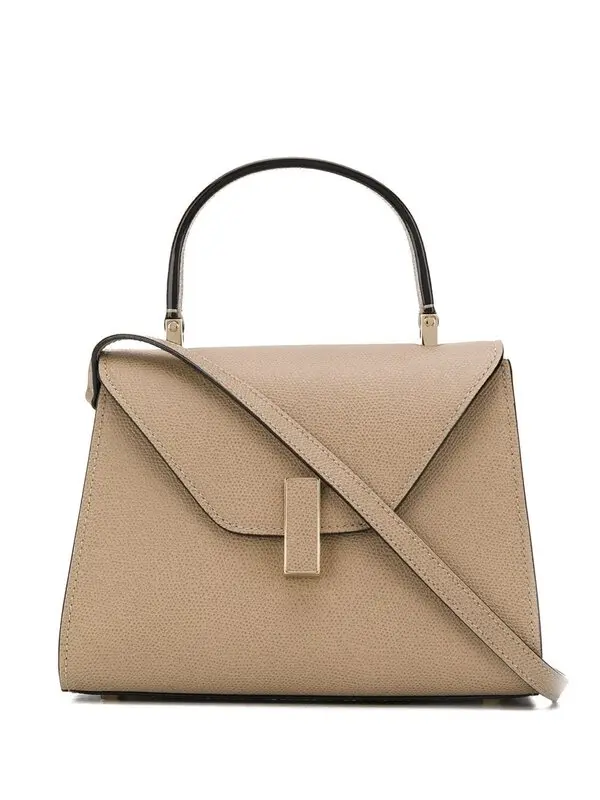 VALEXTRA Iside Mini Leather Handbag - Beige