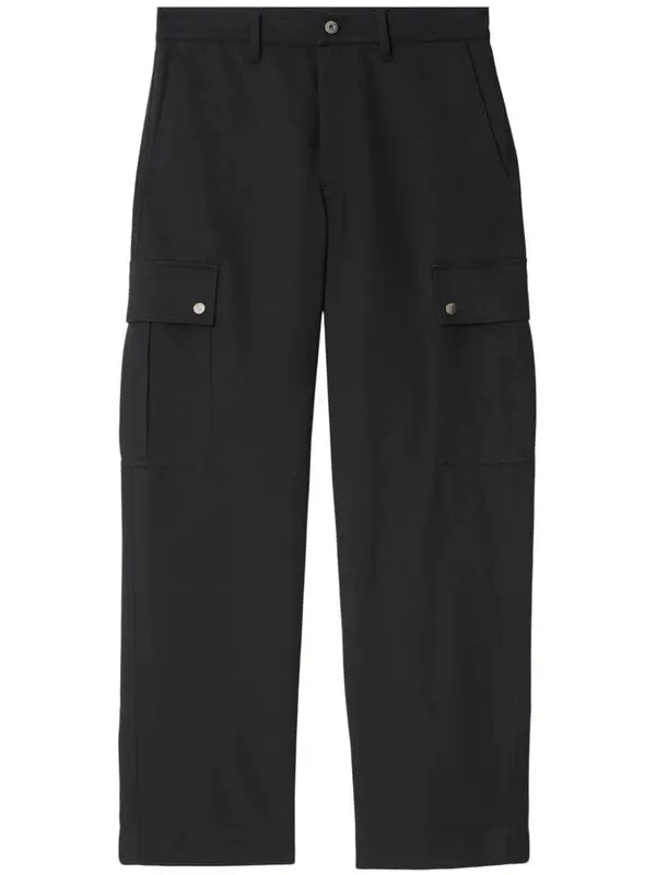 Burberry Cotton Trousers - Black