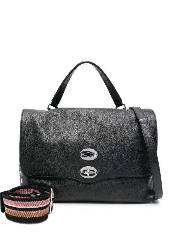 ZANELLATO Postina Daily Giorno Medium Leather Handbag - Black