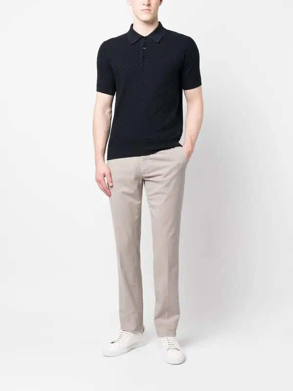 Brioni Cashmere And Cotton Blend Polo Shirt