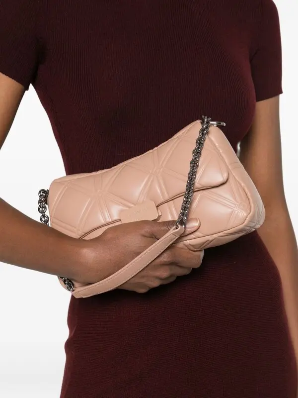 Emporio Armani Leather Shoulder Bag - Beige