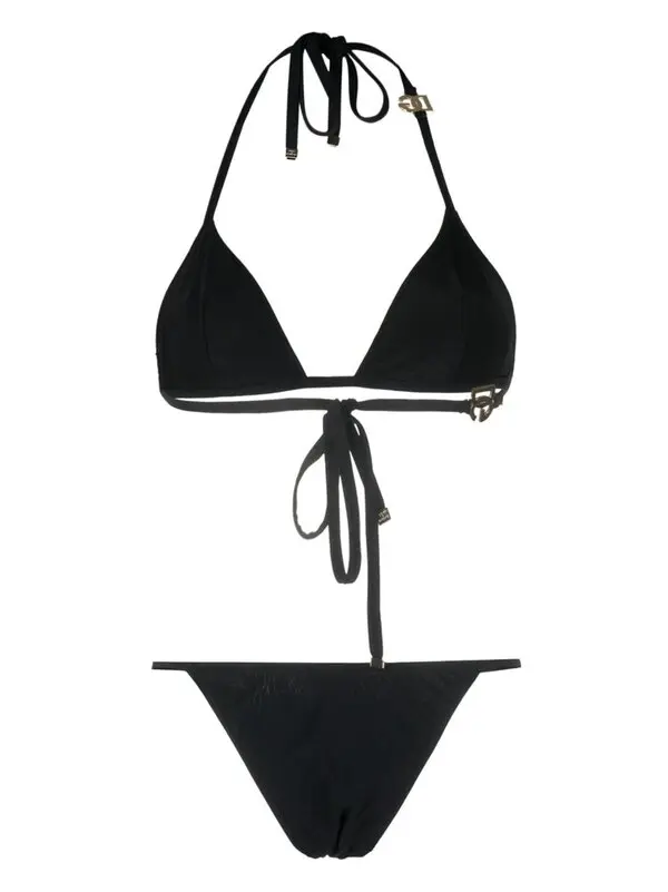Dolce & Gabbana Triangle Bikini Set - Black
