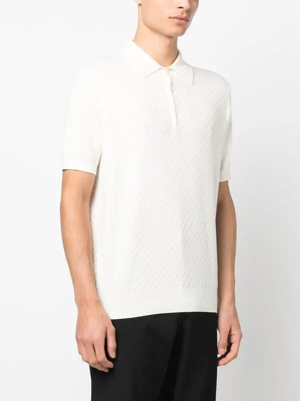 Brioni Cashmere And Cotton Blend Polo Shirt