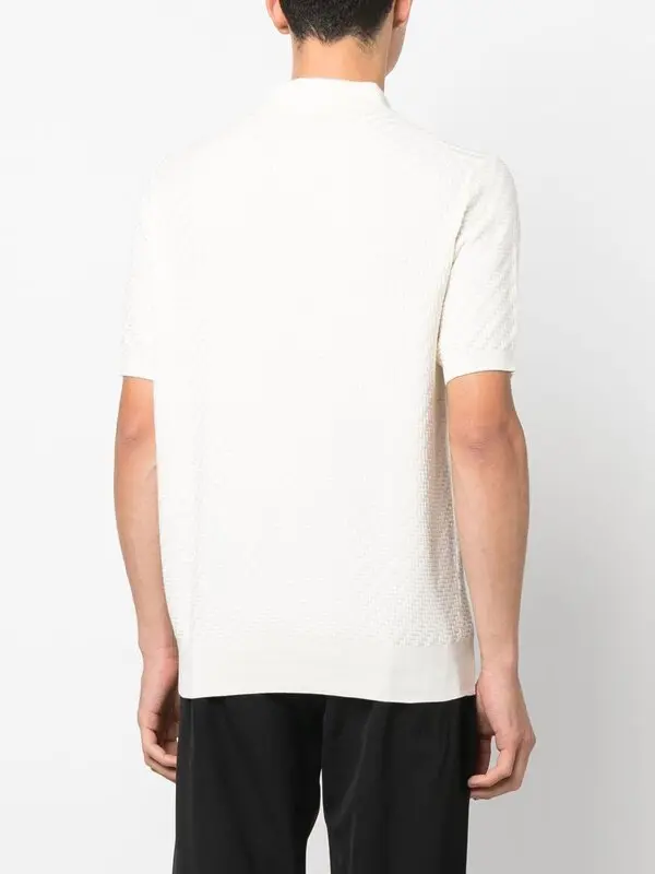 Brioni Cashmere And Cotton Blend Polo Shirt
