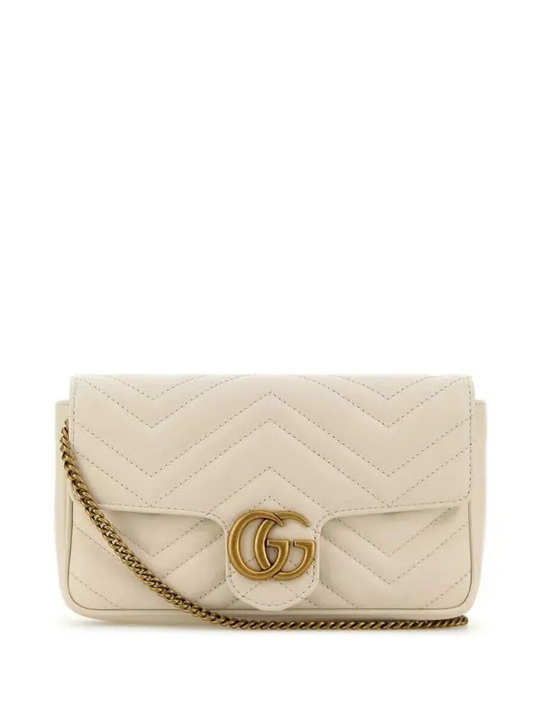 Gucci Gg Marmont Leather Mini Bag - White