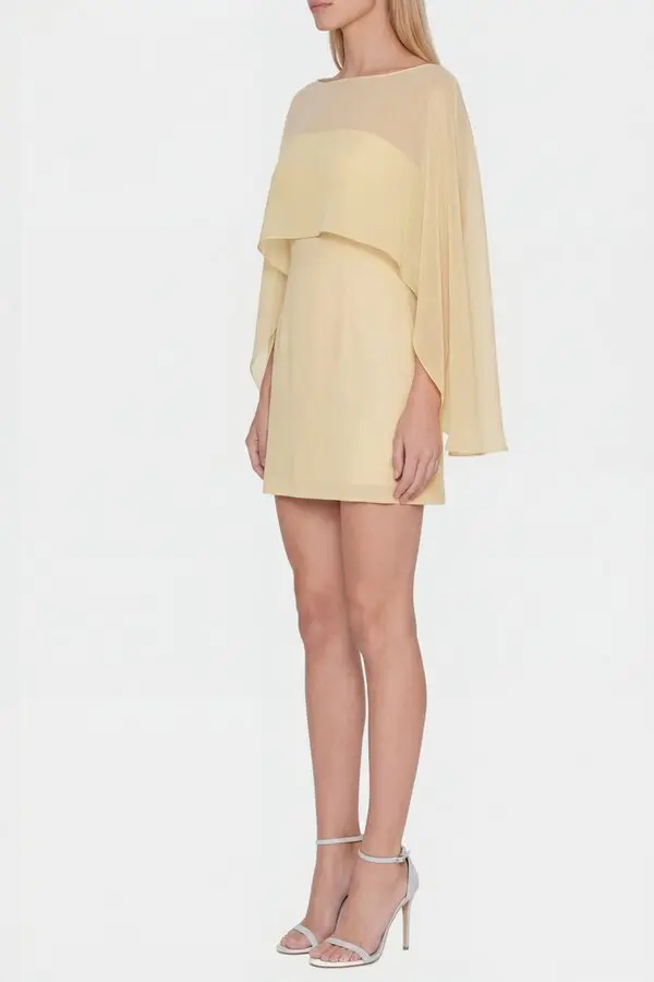 Amanda Uprichard Berkshire Mini Dress With Cape Effect