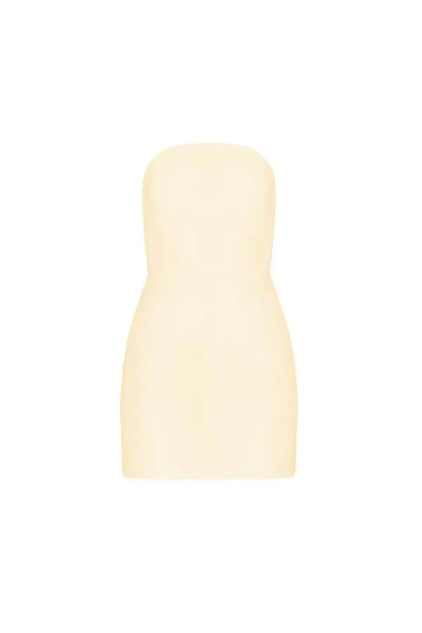 Amanda Uprichard Berkshire Mini Dress With Cape Effect - Cornsilk