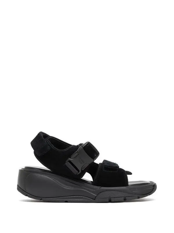 Phoebe Philo Pace Suede Leather Sandals - Black