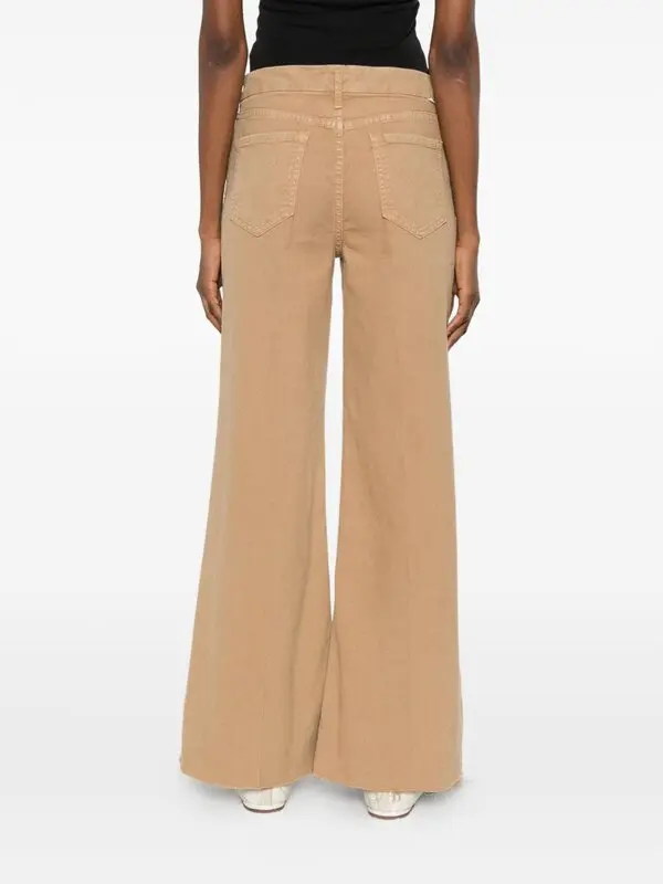 MOTHER Wide-leg Denim Jeans - Beige