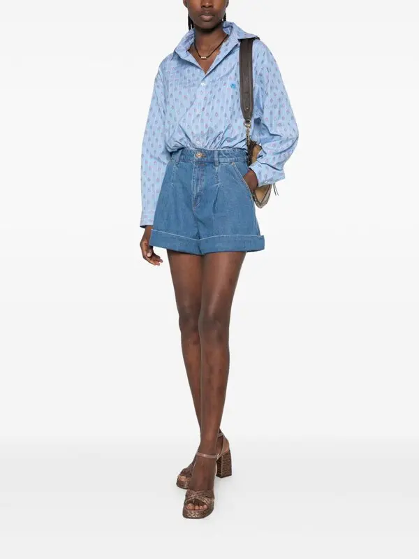 Zimmermann Denim Tailored Shorts - Blue