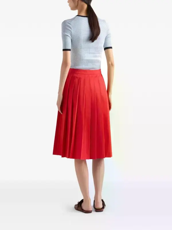 Prada Striped Silk Crew-neck Sweater