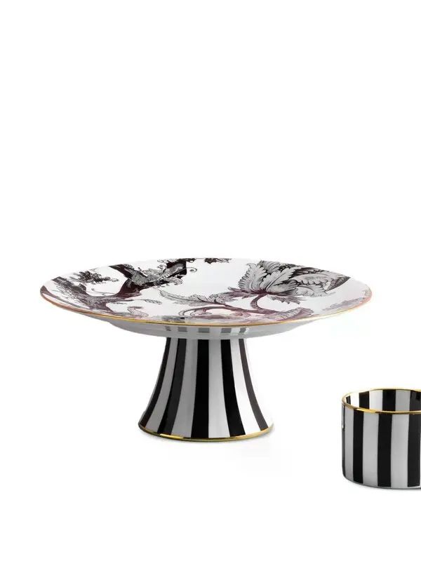 SIMONE GUIDARELLI HOME Secret Garden Graphic Striped Cake Stand