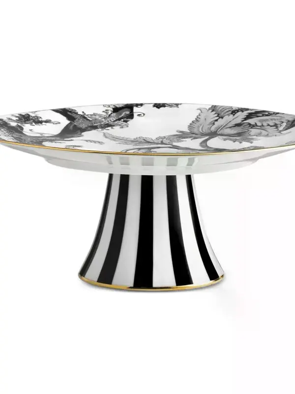 SIMONE GUIDARELLI HOME Secret Garden Graphic Striped Cake Stand
