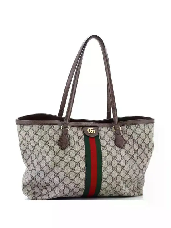 Gucci Ophidia Shopping Gg Coated Canvas Medium Tote Bag