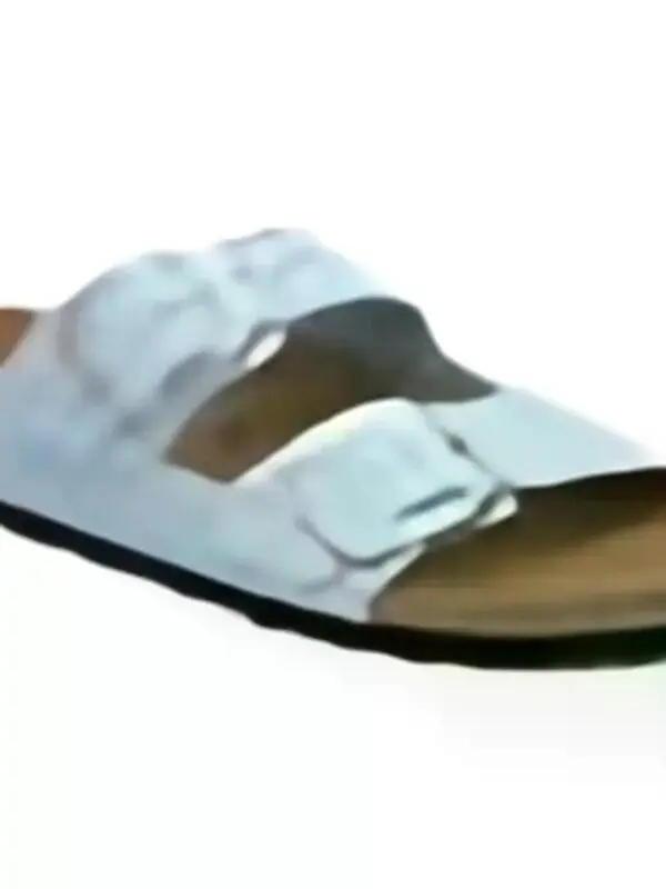 BIRKENSTOCK Arizona Leather Flat Sandals With Buckle Fastening - Blue