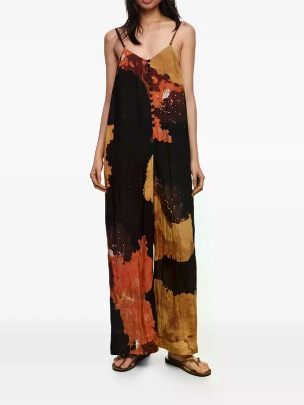 Bimba Y Lola Abstract Button Jumpsuit