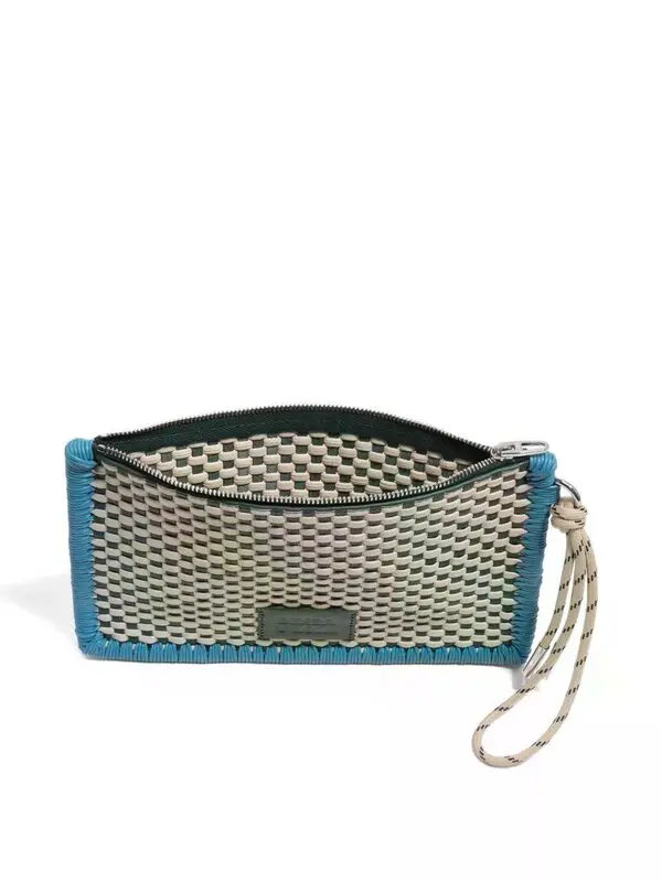 Bimba Y Lola Woven Drawstring Wallet - Neutrals
