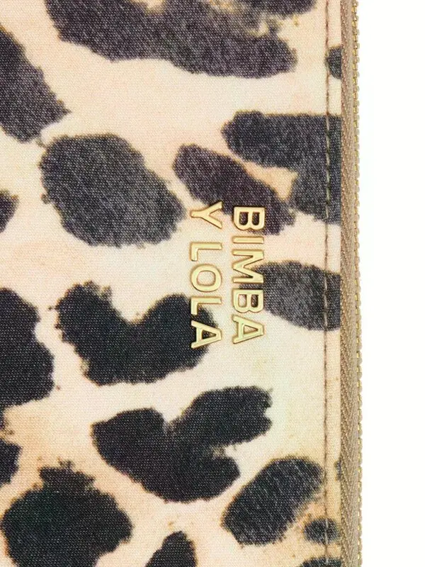 Bimba Y Lola Leopard Zip Wallet - Neutrals