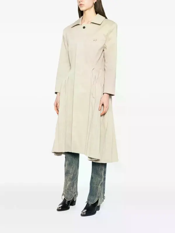 BONBOM Pleated Coat