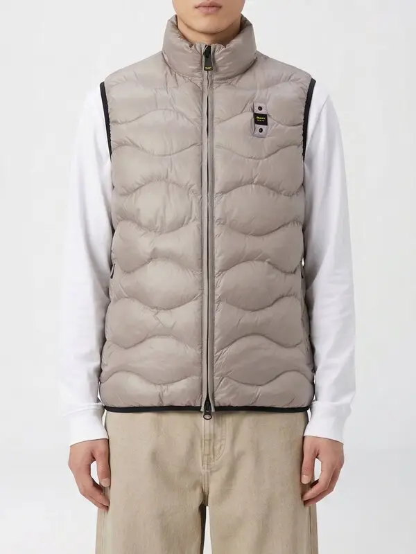 BLAUER. Quilted And Padded Technical Waistcoat - Grey
