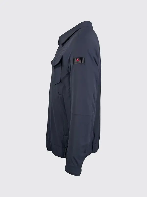 Peuterey Nylon Shirt Jacket With Classic Collar And Zip Closure - Blue